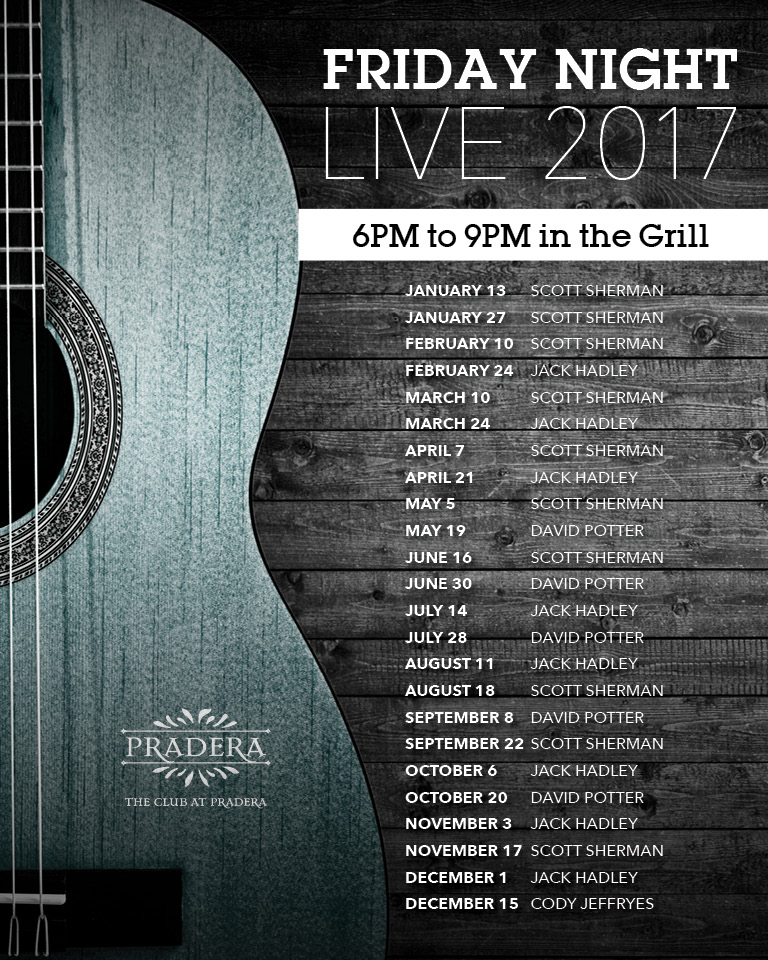 Friday Night LIVE MUSIC in the Grill | The Club at Pradera | 2017-09-22